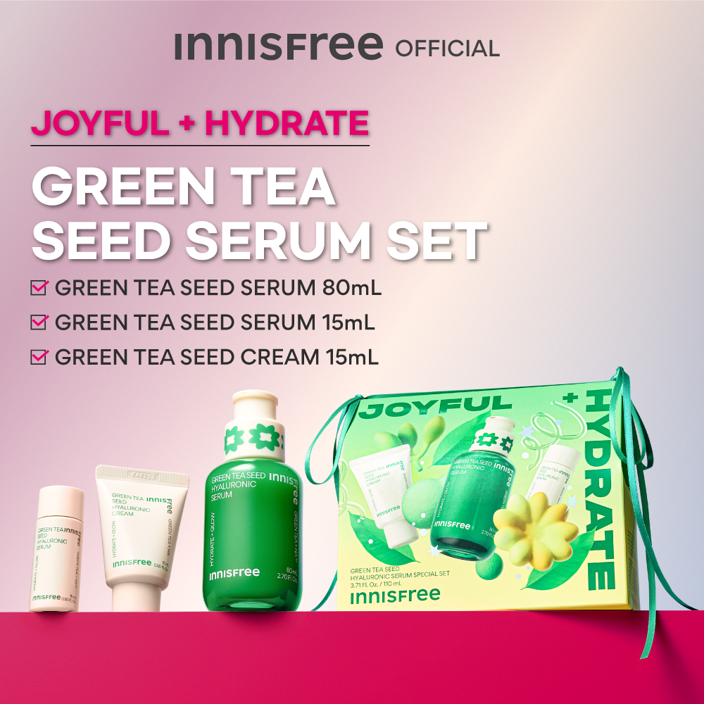 (Holiday Set 2024) Innisfree green tea seed hyaluronic serum 80 ml ...
